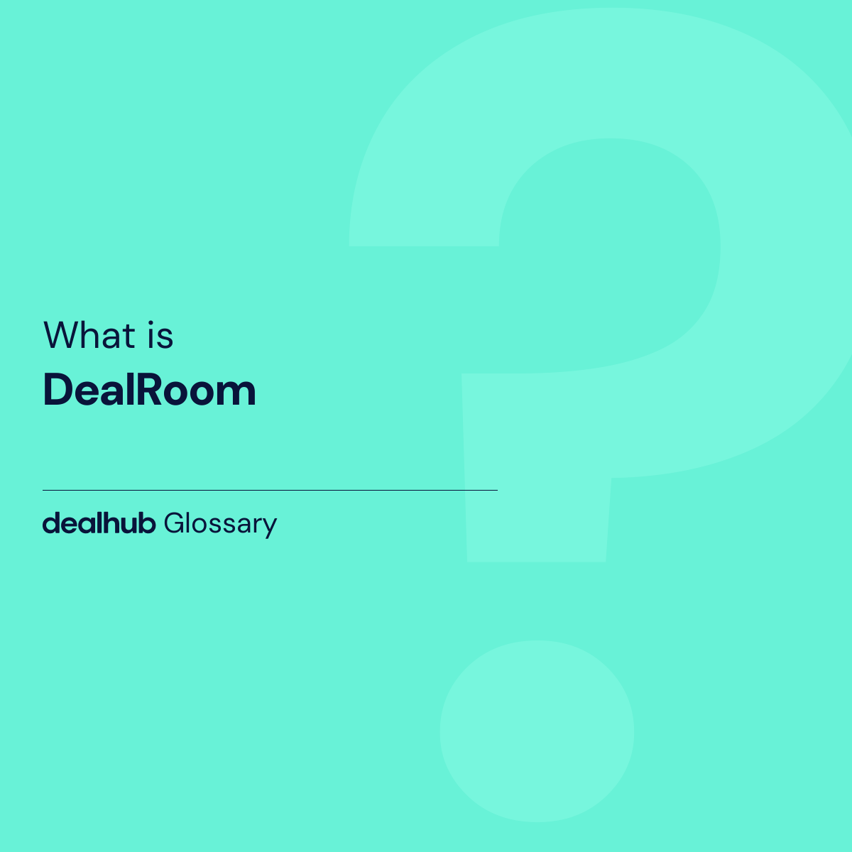 What is DealRoom? | DealHub