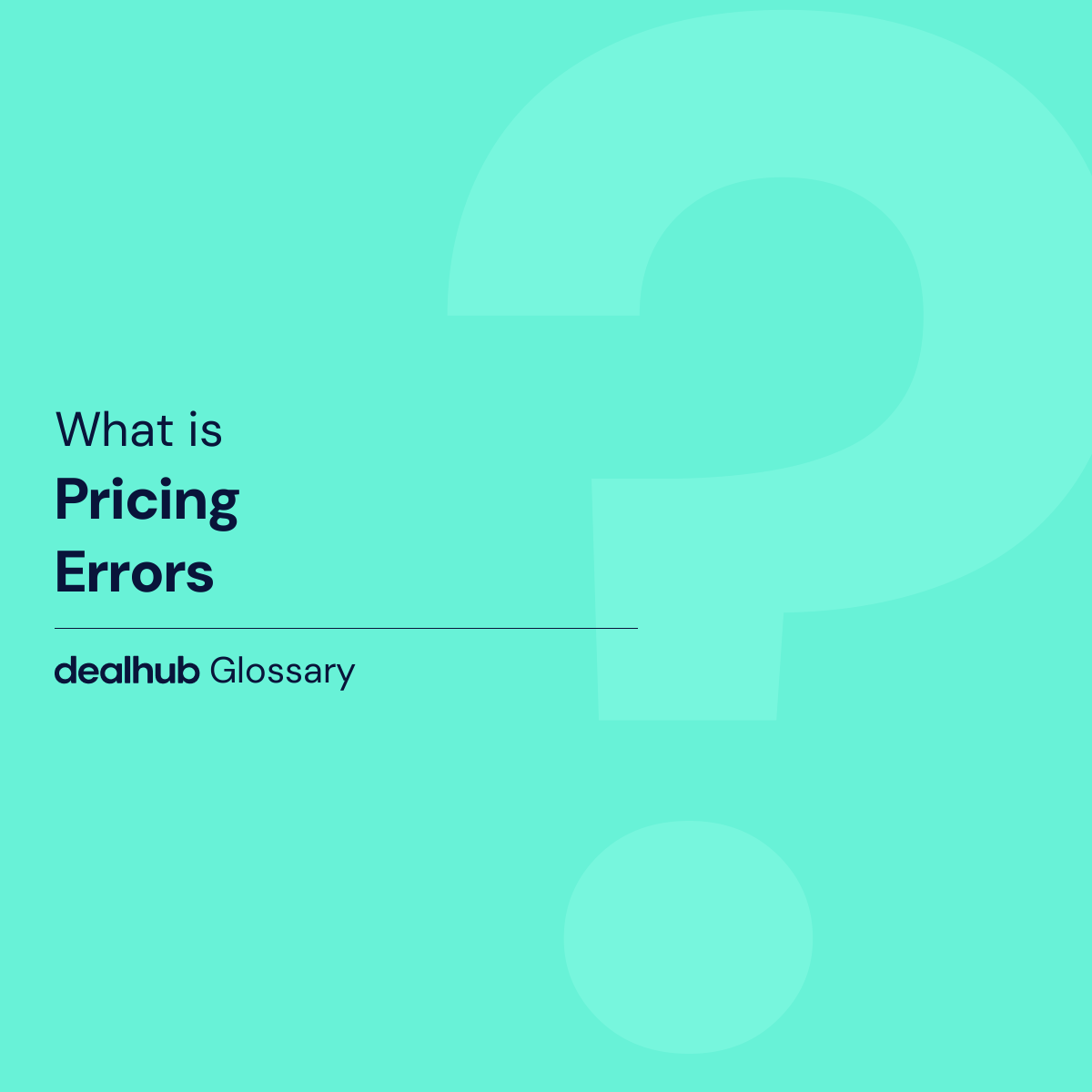 What are Pricing Errors? | DealHub