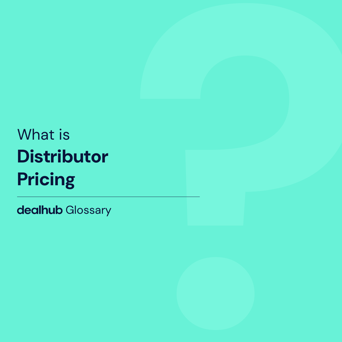 What is Distributor Pricing? | DealHub AI